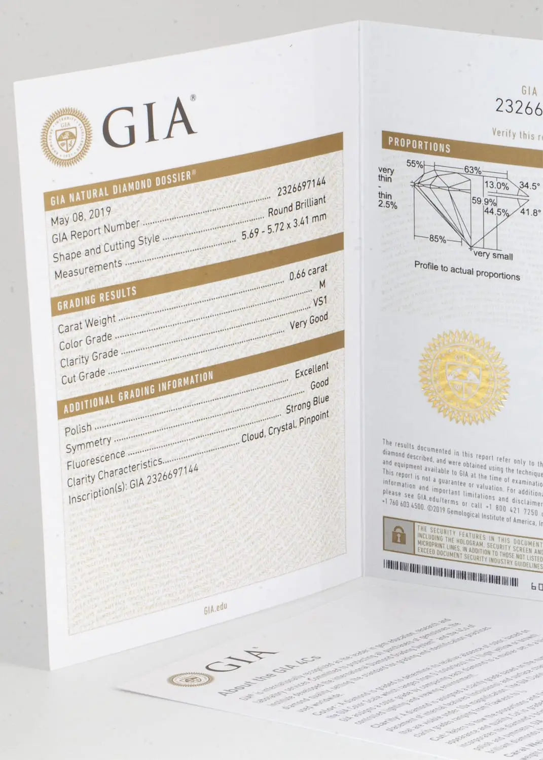 Diamond certificate – Cornelia Webb